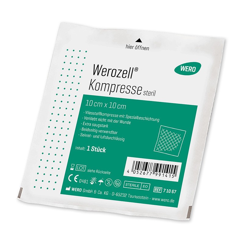 Kompresse Werozell®, 10 x 10 cm