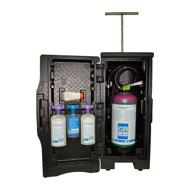 Coffret intégral roulant Hexafluorine®, rempli, sans Trivorex